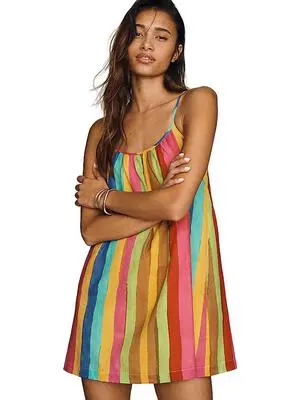 LISA SAYS GAH Geneva Cotton Mini Dress - Sherbert Stripe