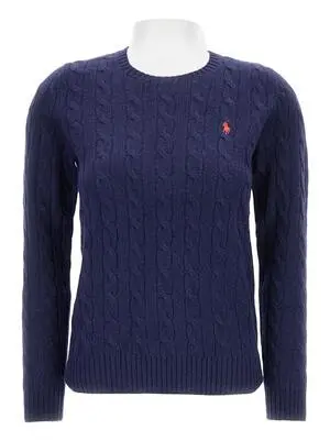 Polo Ralph Lauren Polo Ralph Lauren Julianna Cable Knit Crewneck Sweater Blu