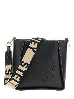 Stella McCartney Stella McCartney Logo Grainy Crossbody Bag Nero