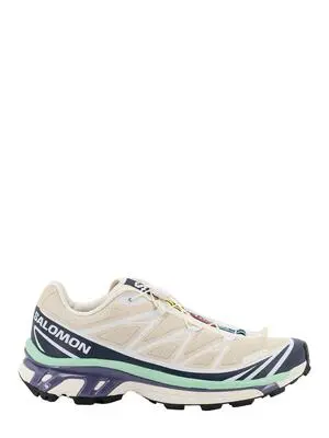 SALOMON Xt-6 Nylon Athletic Sneakers With Side Logo Print - Beige