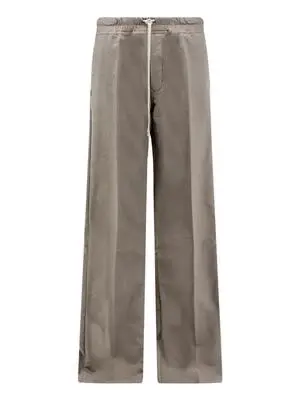 Rick Owens Dietrich Cotton Trousers - Grey