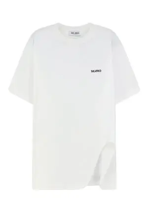 Attico Cotton T-shirt With Embroidered Logo - White