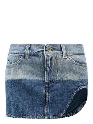 Attico Denim Mini Skirt - Blue