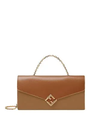FENDI On Chain Ff Diamonds Leather Wallet