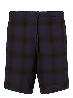 Dries Van Noten Checked Woven Shorts - Brown