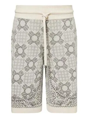 Amiri Ma Quad Check Mesh Knit Shorts - Alabaster