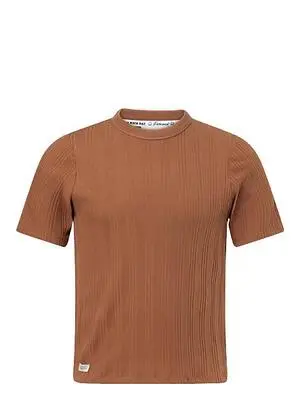 PERCIVAL Leon Slim Ribbed Cotton-jersey T-shirt - Brown