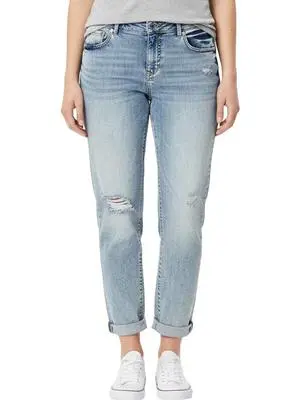 SLINK JEANS Straight Leg Boyfriend Jeans - Isolde