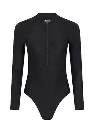 Mountain Warehouse Surfer Long-sleeved One-piece Swimsuit - Black