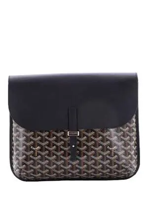 Goyard Coursier Messenger Bag Coated Canvas And Leather - Black