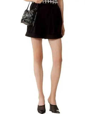 LANVIN Crepe Pleated Shorts - Black