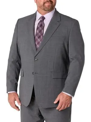 JV REFLEX Big & Tall Tonal Suit Jacket - Grey