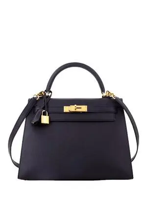 Hermès Kelly Handbag Epsom With Gold Hardware 28 - Black
