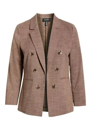 Jones New York Double Breasted Blazer - Fudge Multi