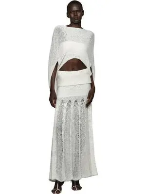 ET OCHS Kiernan Knit Midi Skirt - White
