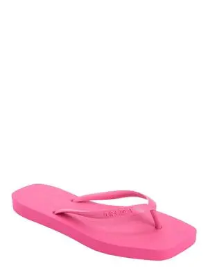 BRIZZA Square Toe Flip Flop - Hyperpink