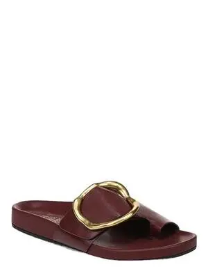 Franco Sarto L-brianka Buckled Leather Sandal - Red