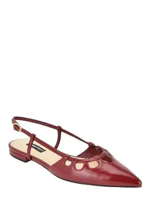 Nine West Harra Pointed Toe Flat Slingbacks - Medium Med