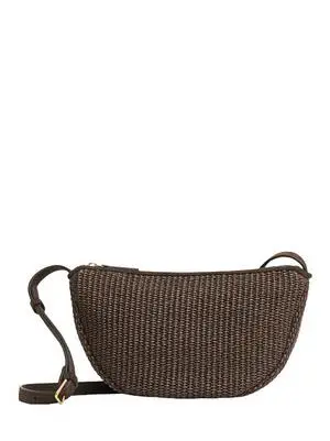 MANSUR GAVRIEL Moon Raffia Sling Bag - Ebony