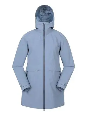 Mountain Warehouse April Longline Waterproof Jacket - Blue