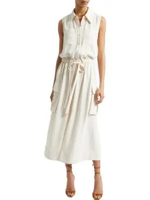 Ramy Brook Payton Sleeveless Shirtdress - Bone