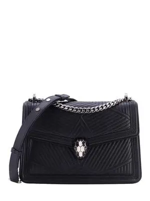 BVLGARI Serpenti Forever Shoulder Bag Quilted Leather Small