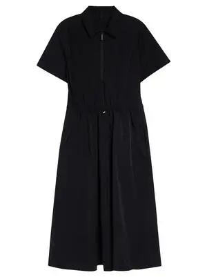 Moncler Half-zip Nylon Polo Dress - Black