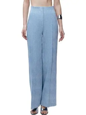 NOCTURNE High-rise Wide-leg Trousers - Blue