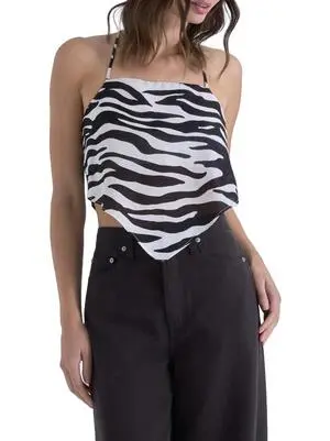 PISTOLA Sinclaire Stripe Halter Top - Zebra