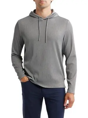 Johnnie-o Heathered Performance Hoodie - Heather Thunder