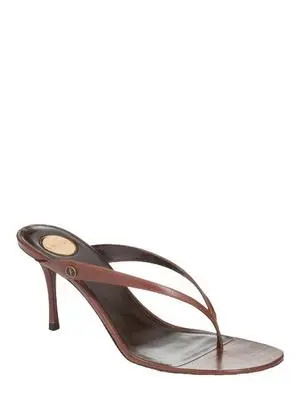 Saint Laurent Sue Thong Sandal - Brown