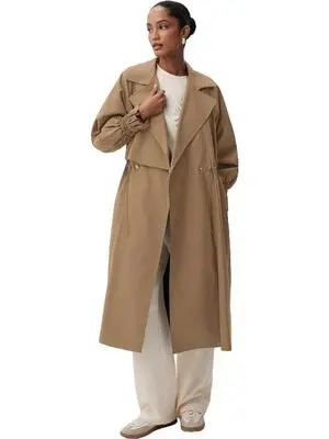EXQUISE Daniele Belted Midi Trenchcoat - Camel