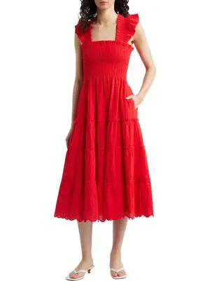 Hill House Home Hill House Home The Ellie Nap Midi Dress Red