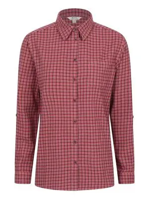 Mountain Warehouse Balsam Brushed Flannel Longline Shirt - Rust