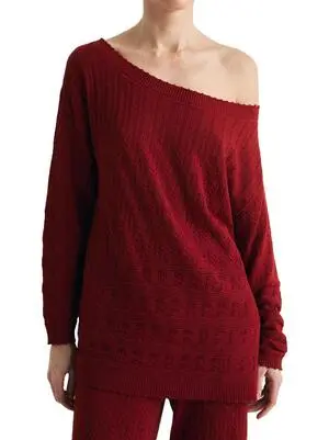 SCALPERS Pointelle Jumper - Red