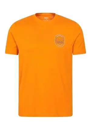 Mountain Warehouse Organic Cotton Printed T-shirt - Bright Orange