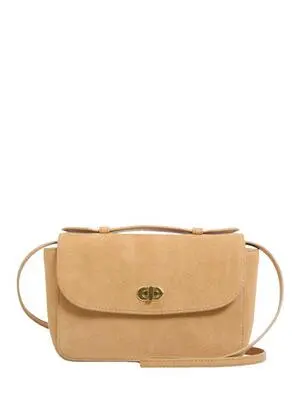 Clare V. Kathryn Suede Shoulder Bag - Dune