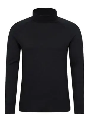 Mountain Warehouse Summit Merino Wool Funnel Neck Thermal Top - Black