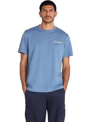 ANIMAL Chase Logo Relaxed Fit T-shirt - Blue