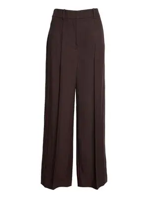 REISS Jodie Wide Leg Trousers - Grape
