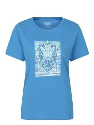 Mountain Warehouse Seahorse Printed Relaxed Fit T-shirt - Blue