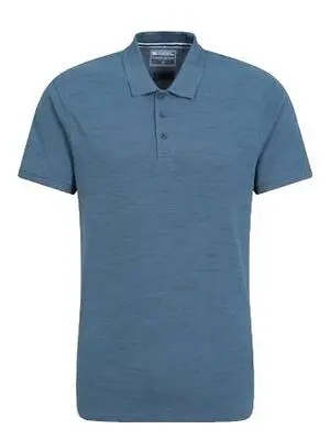 Mountain Warehouse Dawnay Textured Pique Polo Shirt - Blue