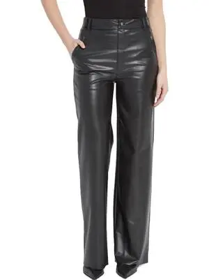 Lyssé Ada Faux Leather Wide Leg Pants - Black