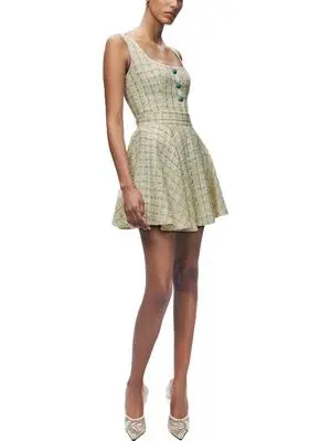 NOCTURNE Ruffle Tweed Mini Skirt - Multi-colored