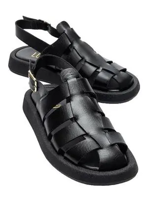FOREVER & ALWAYS SHOES Joura Suede Fisherman Sandals - Black