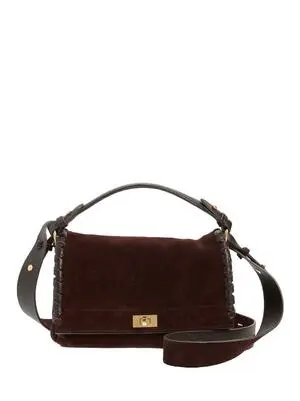 ANYA HINDMARCH Mortimer Suede Crossbody Bag - Grape