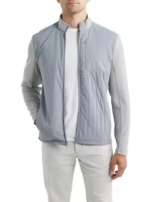 Johnnie-o Mixed Media Jacket - Light Gray