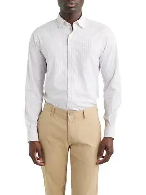Johnnie-o Bluffton Everyday Performance Pin Pane Button-up Shirt - Punch