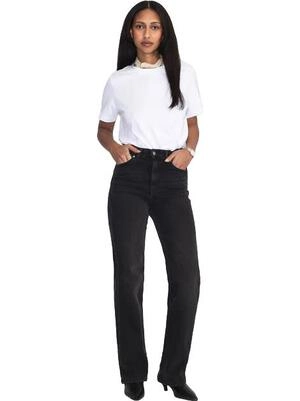 DR. DENIM Moxy High Straight Jeans - Black Mist