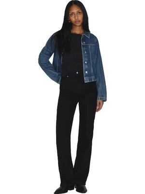 DR. DENIM Moxy High Straight Jeans - Solid Black